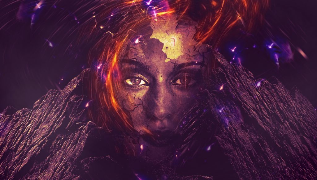 Create Rocky Face Manipulation with Abstract Lighting Effect in ...