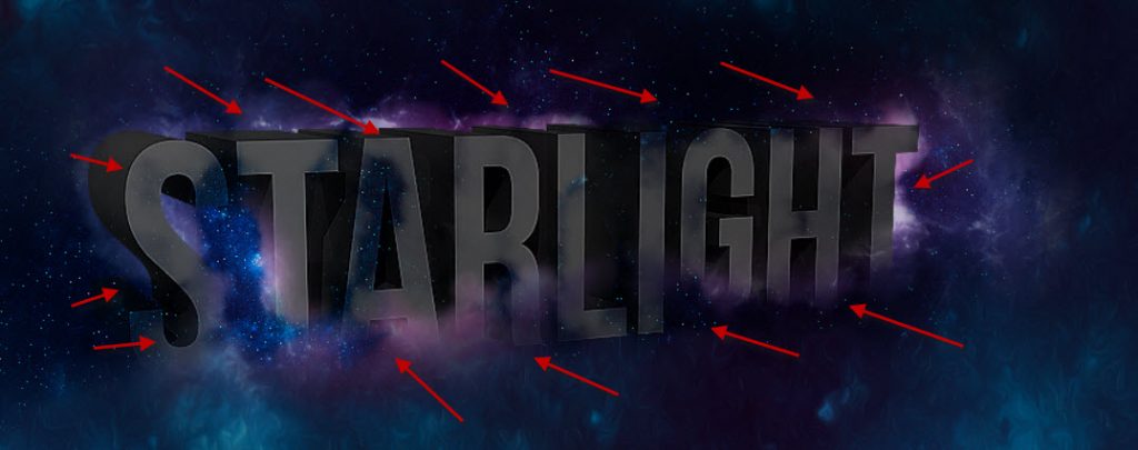 Create 3D Star Light Text Effect in Photoshop