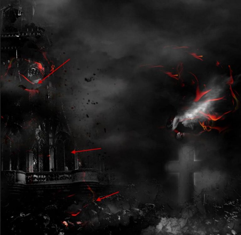 Create Castle Under Siege from Dark Force Scene in Photoshop - PSD Vault