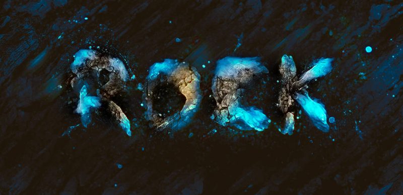 Simple Break-Apart Rock Text Effect Creation in Photoshop