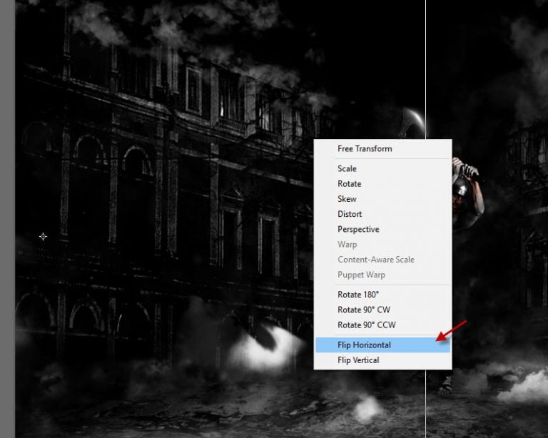 Photo Manipulation of a Warrior in Battle in Photoshop