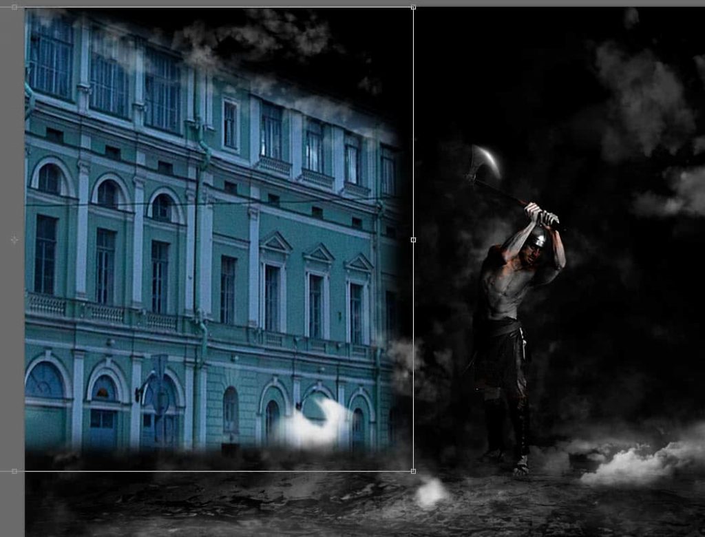 Photo Manipulation of a Warrior in Battle in Photoshop
