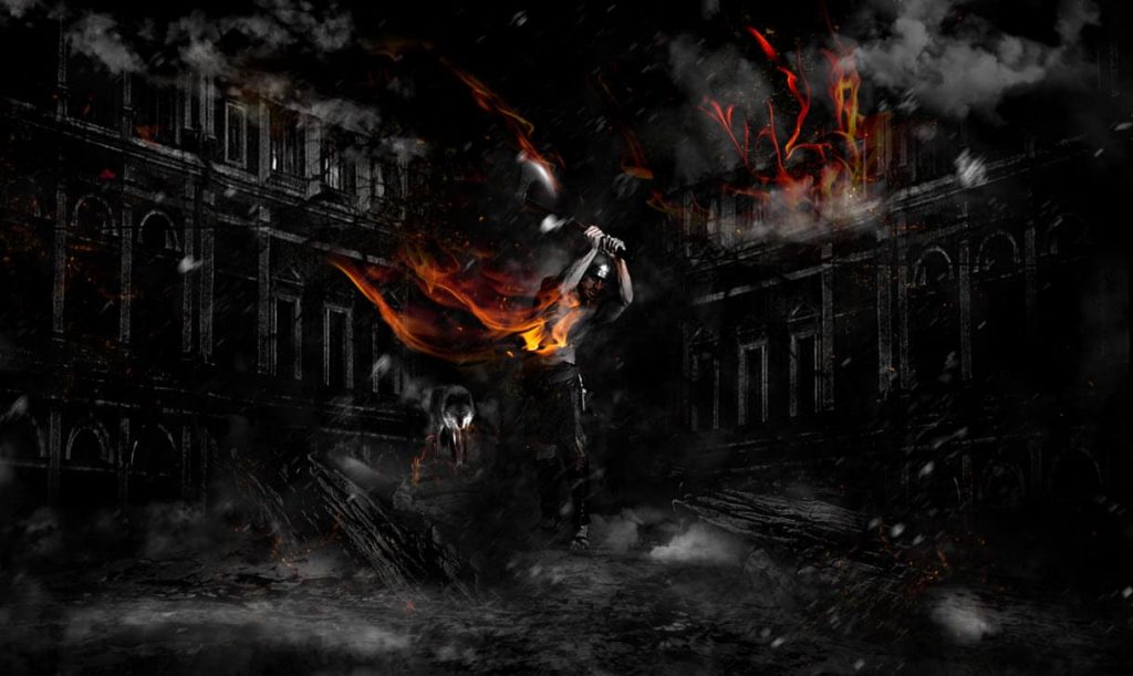 Photo Manipulation of a Warrior in Battle in Photoshop - PSD Vault