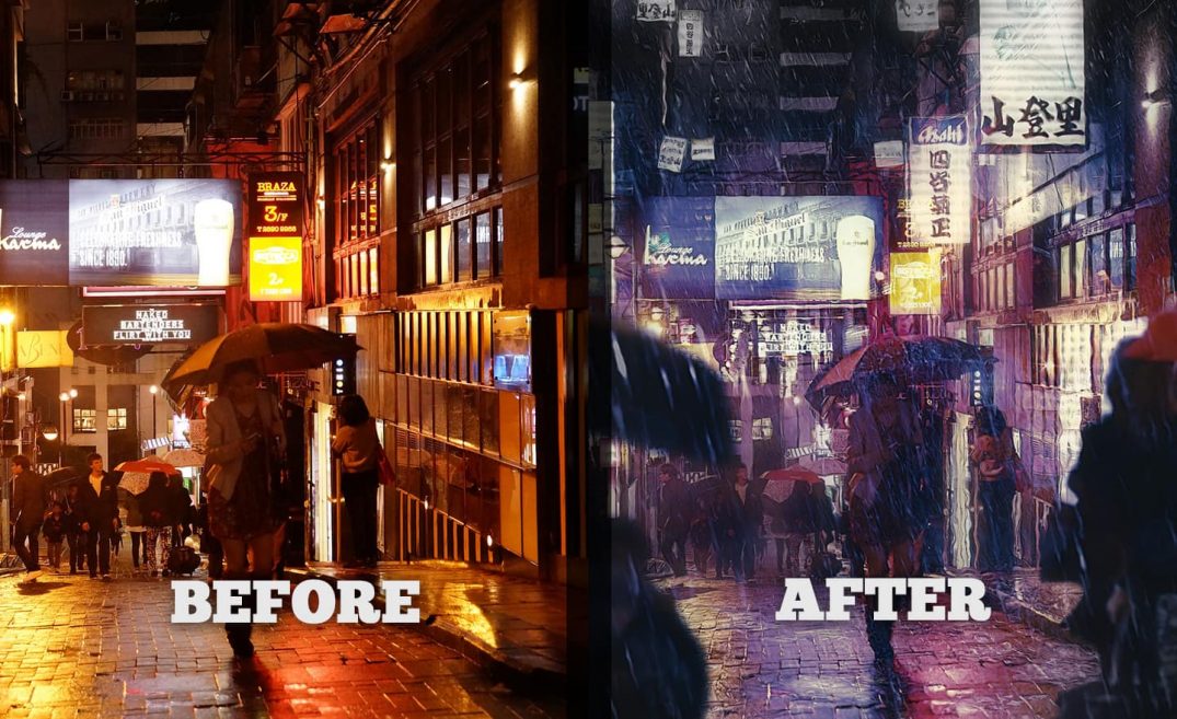 VIP Exclusive Tutorial - Turn Ordinary Photo into Futuristic Rainy ...