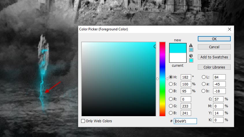 Create Wizard Summoning Lightning Magic Scene in Photoshop - PSD Vault
