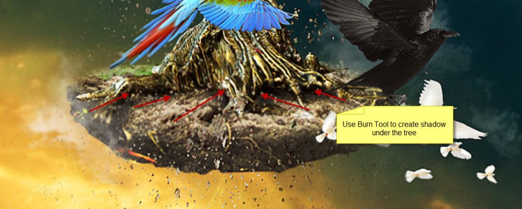 Create Surreal Floating Tree Above Ocean in Photoshop - PSD Vault