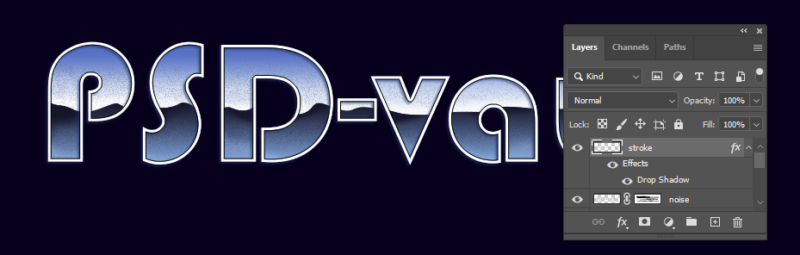 Making 80's Style Chrome Text Effect In Photoshop