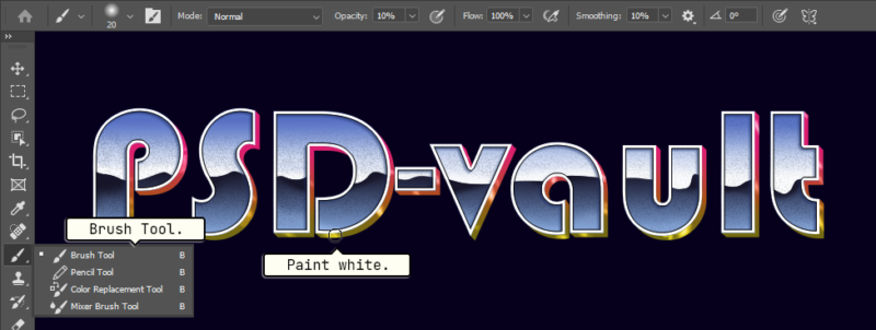 Making 80's Style Chrome Text Effect In Photoshop